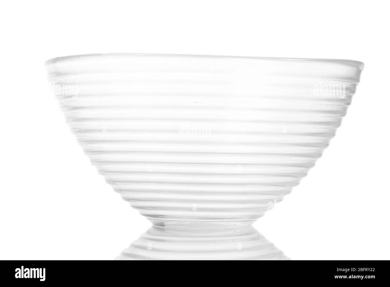 empty transparent bowl isolated on white Stock Photo - Alamy
