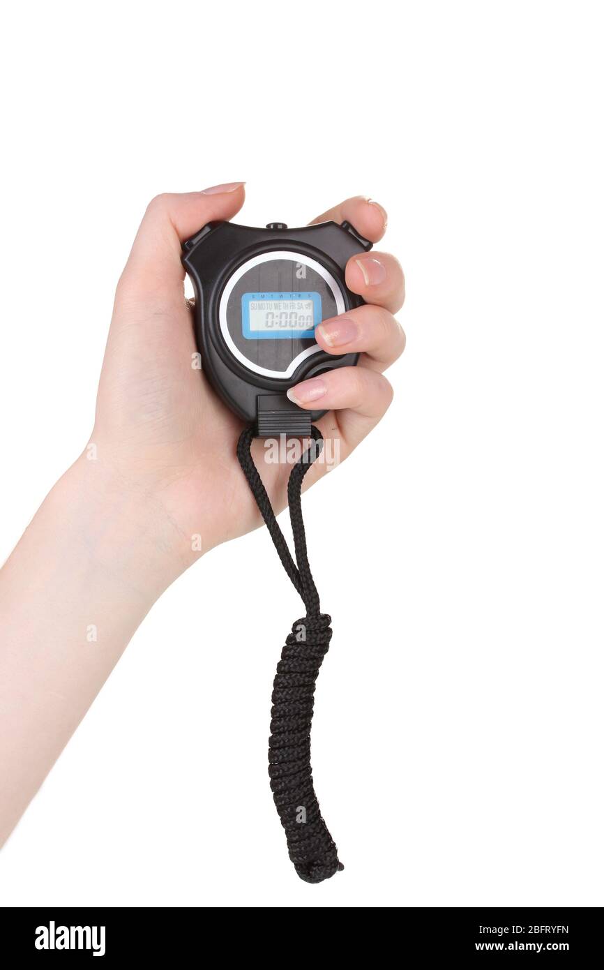 Black white hand holding watch Cut Out Stock Images & Pictures - Alamy