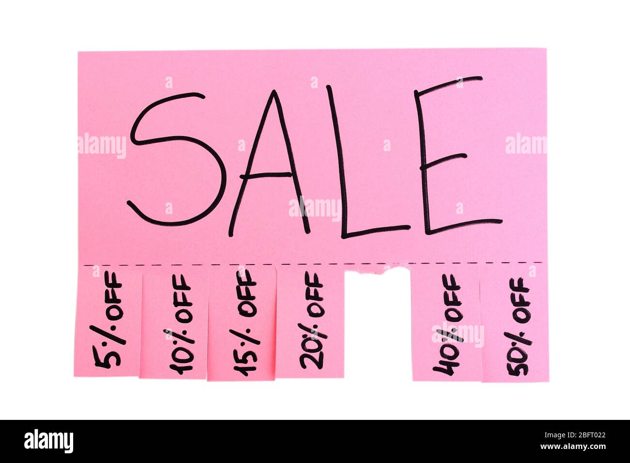Color advertisement sale isolated on white Stock Photo - Alamy