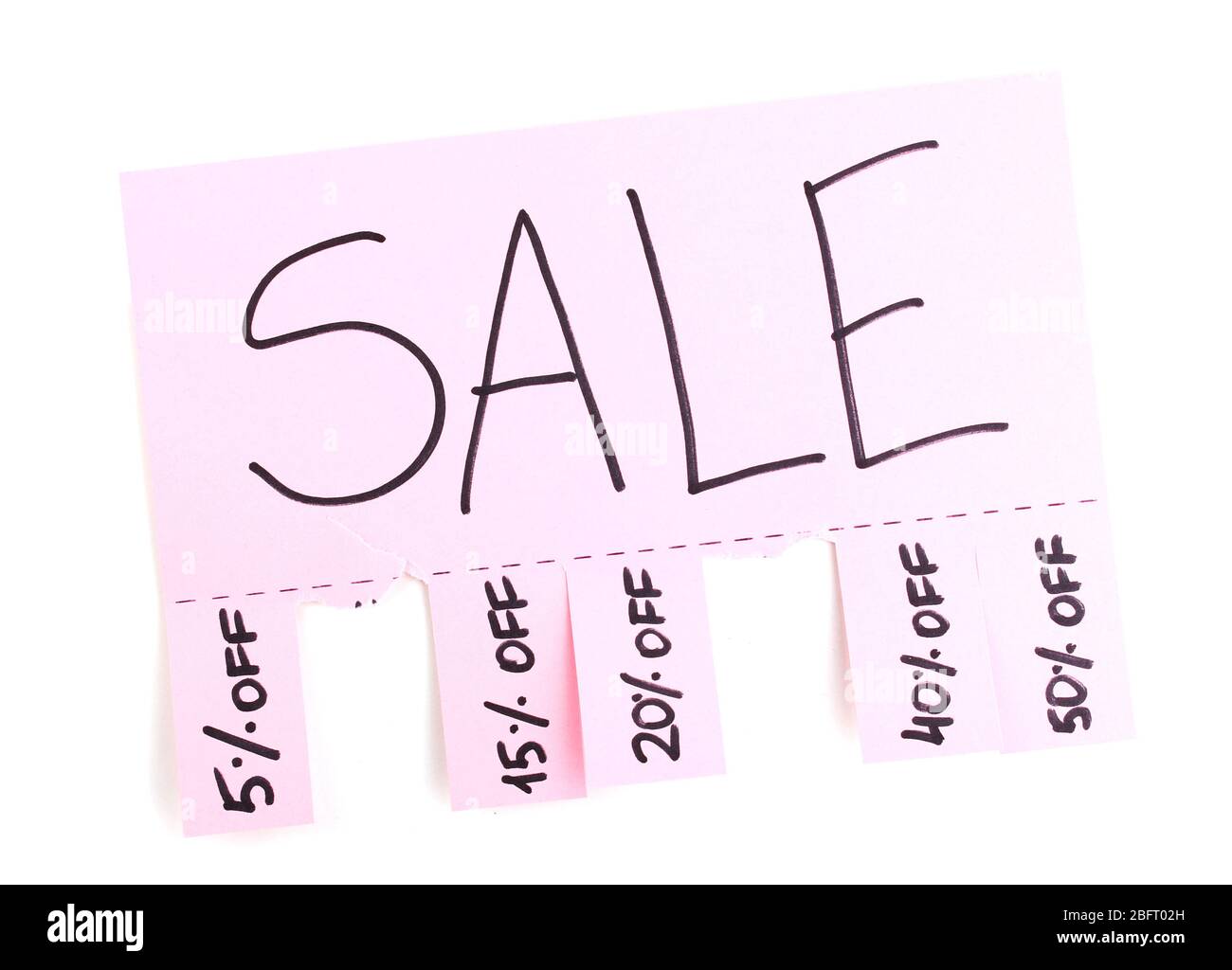 Color advertisement sale isolated on white Stock Photo - Alamy