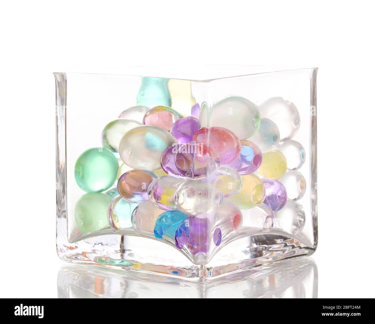 Color hydrogel in vase isolated on white Stock Photo - Alamy