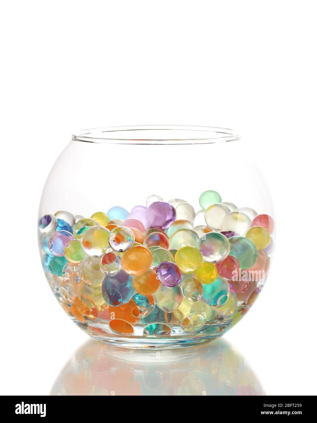 Color hydrogel in vase isolated on white Stock Photo - Alamy