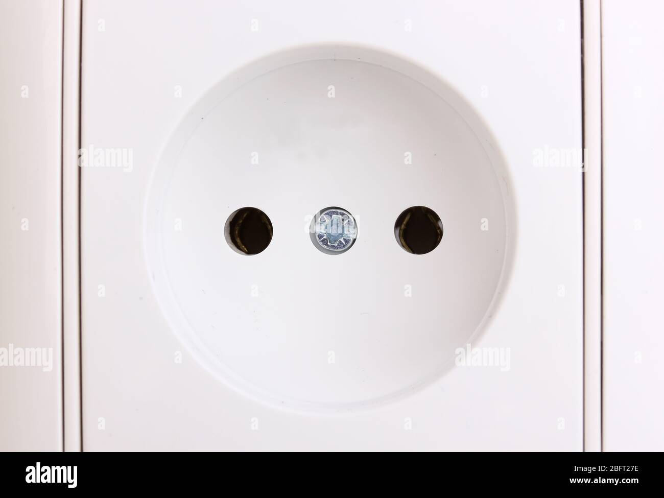 White electric socket close up Stock Photo - Alamy