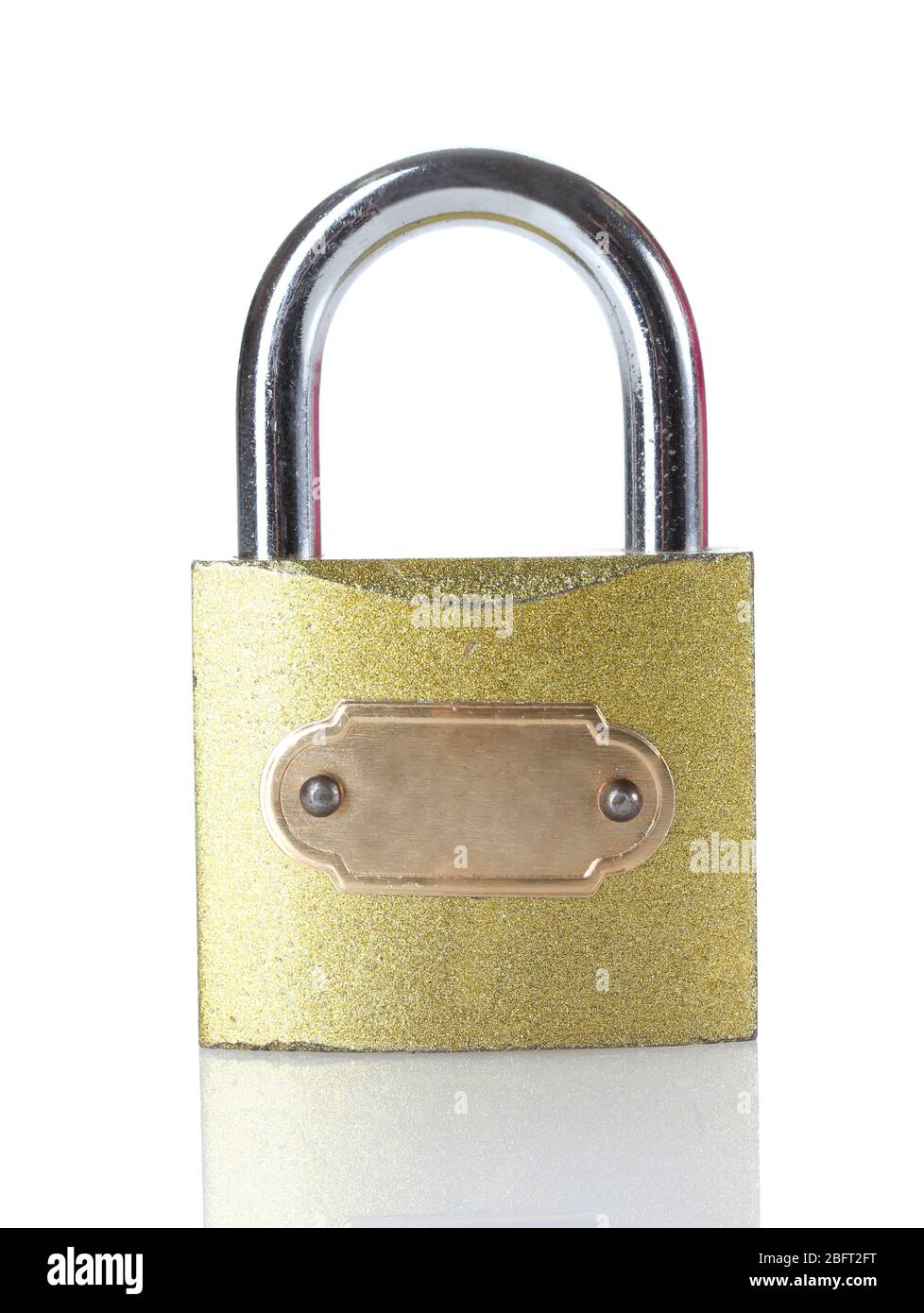 golden padlock isolated on white Stock Photo - Alamy