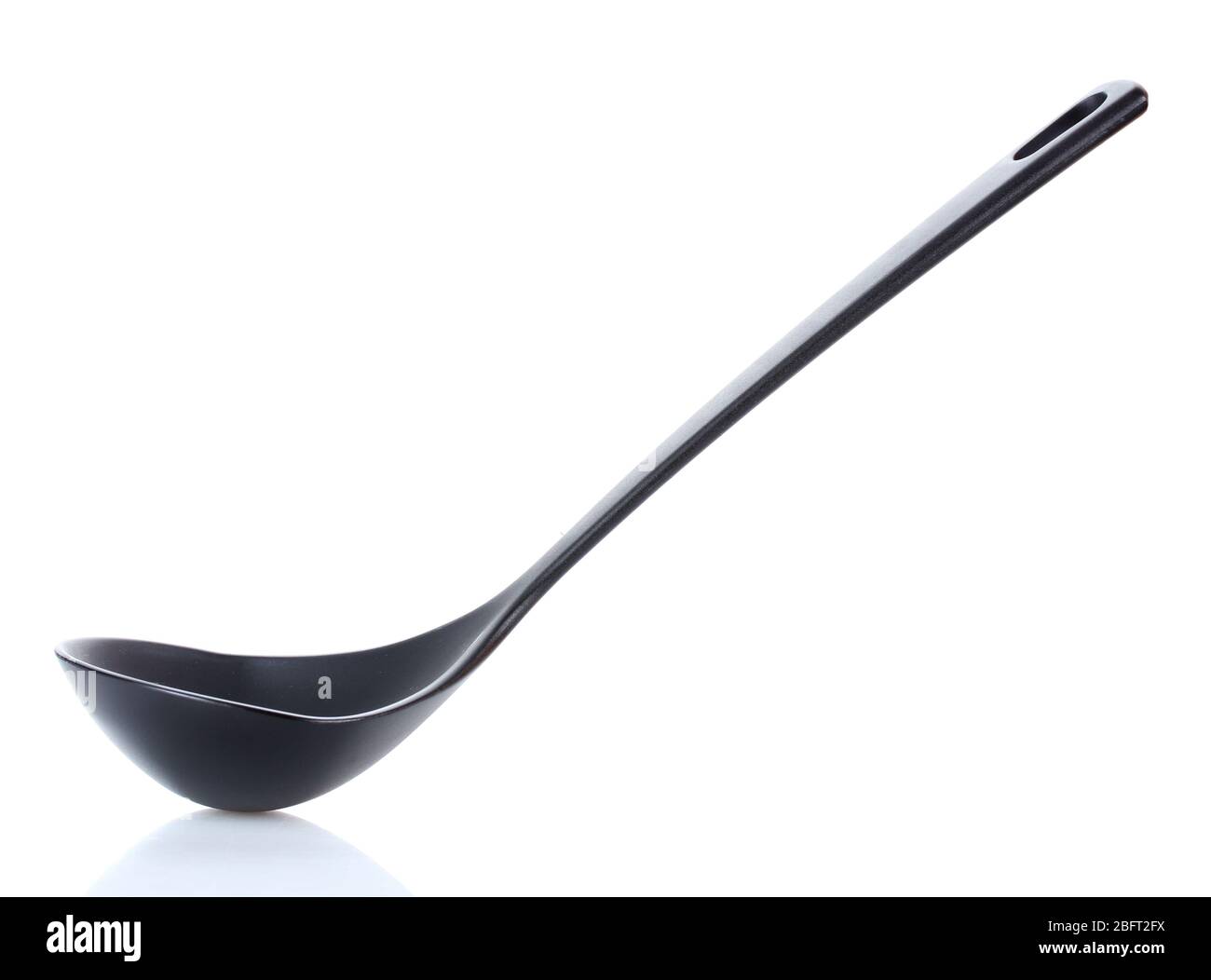 black kitchen ladle isolated on white Stock Photo - Alamy