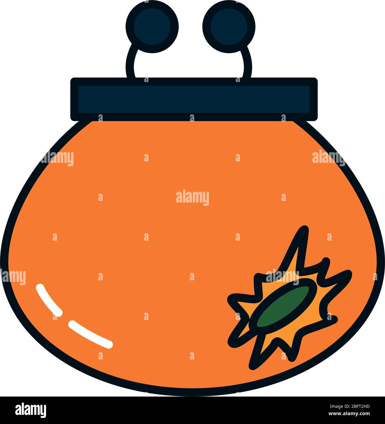 broken purse icon over white background, line and fill style, vector ...