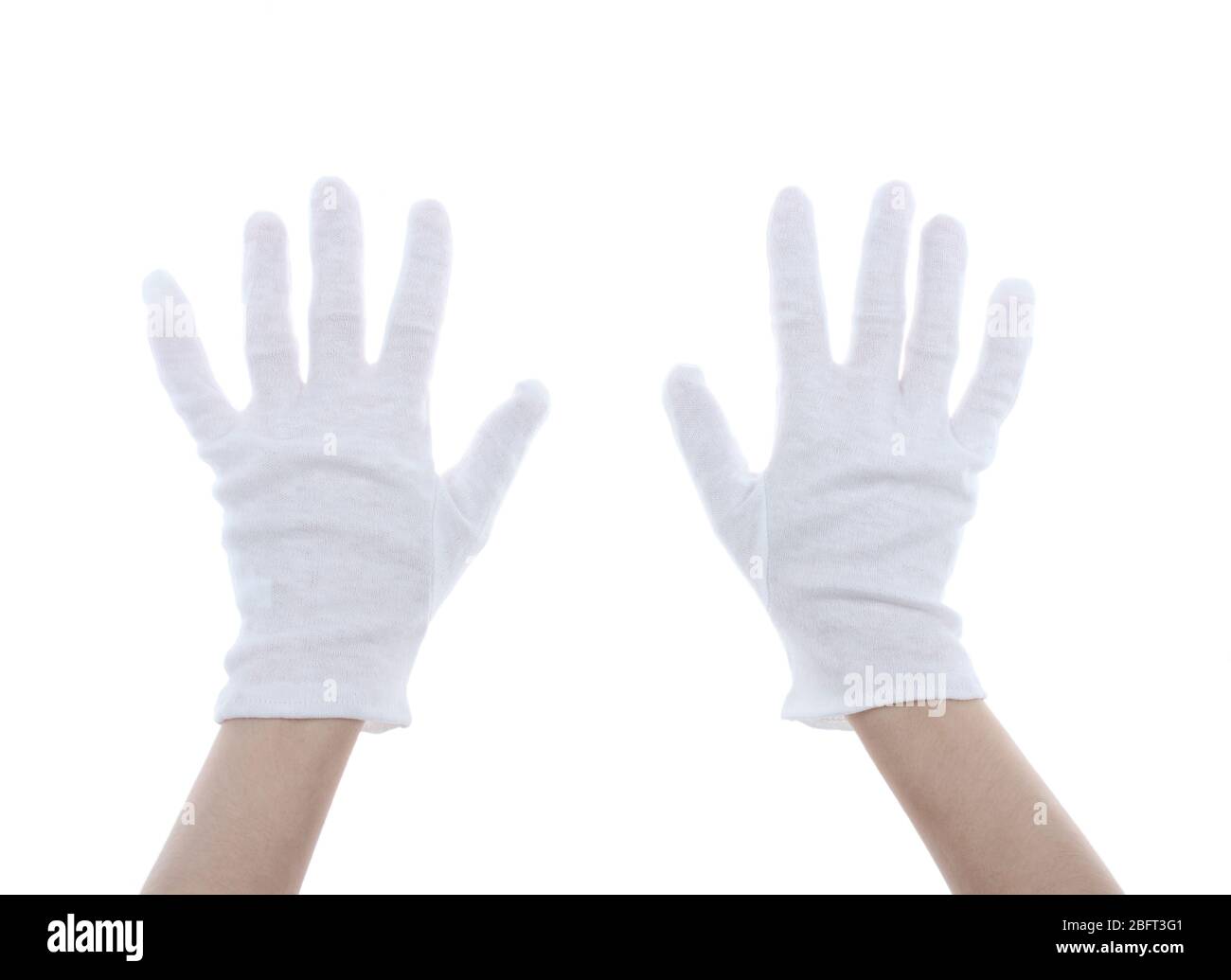 Hands holding cloth Cut Out Stock Images & Pictures - Alamy