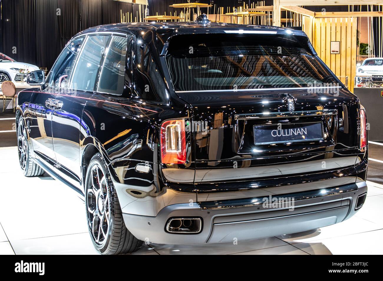 Brussels, Belgium, Jan 2020 Rolls-Royce New Bespoke Cullinan, Brussels ...