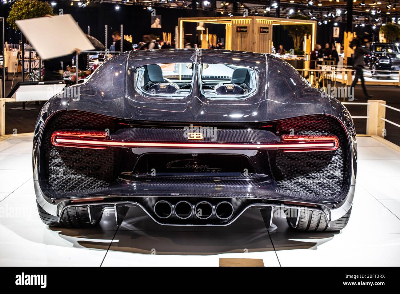 Brussels, Belgium, Jan 09, 2020: Bugatti Chiron Sport at Brussels Motor ...