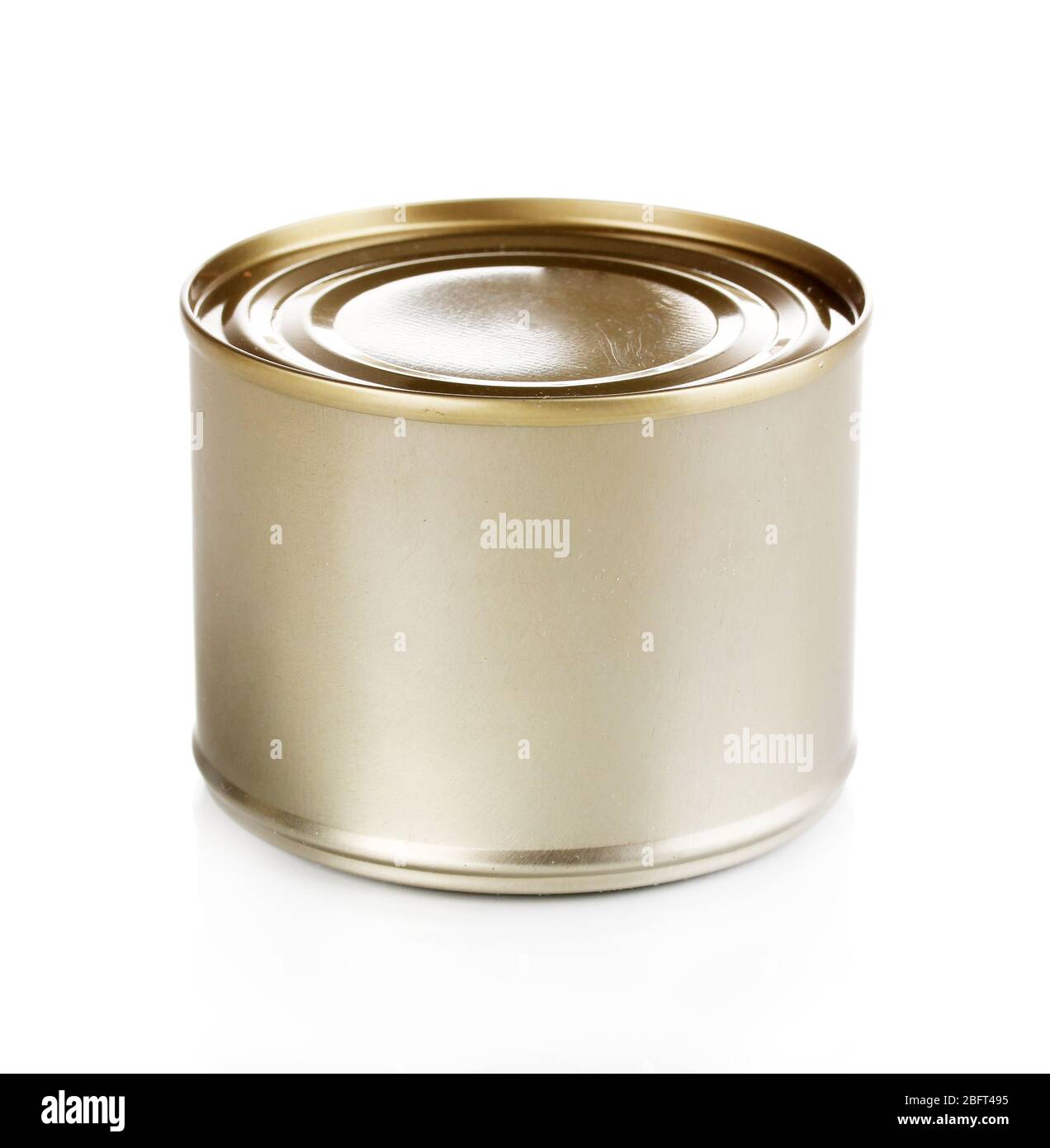 Tin can isolated on white Stock Photo - Alamy