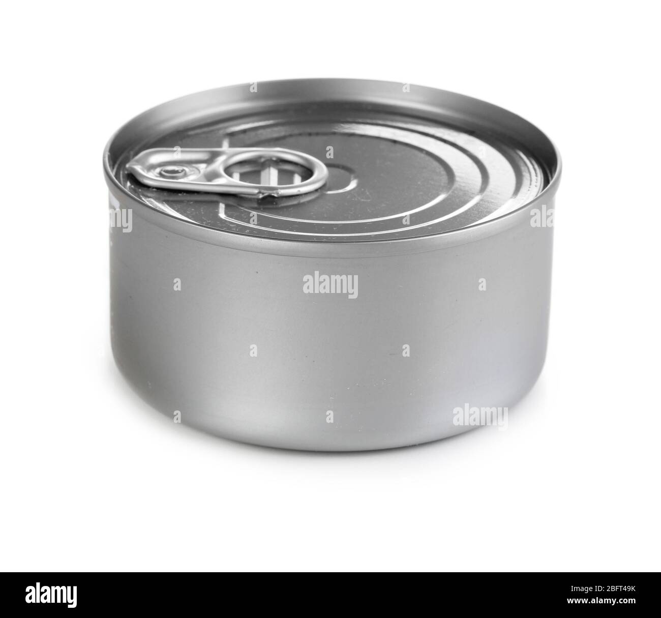 Tin can isolated on white Stock Photo - Alamy