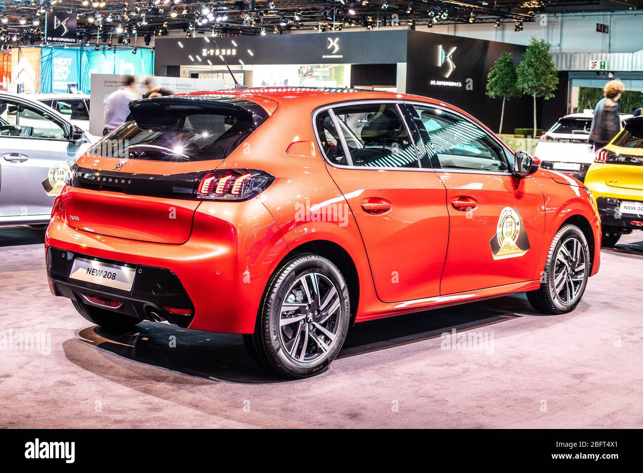 Brussels, Belgium, Jan 2020 Peugeot 208, Brussels Motor Show, Second ...