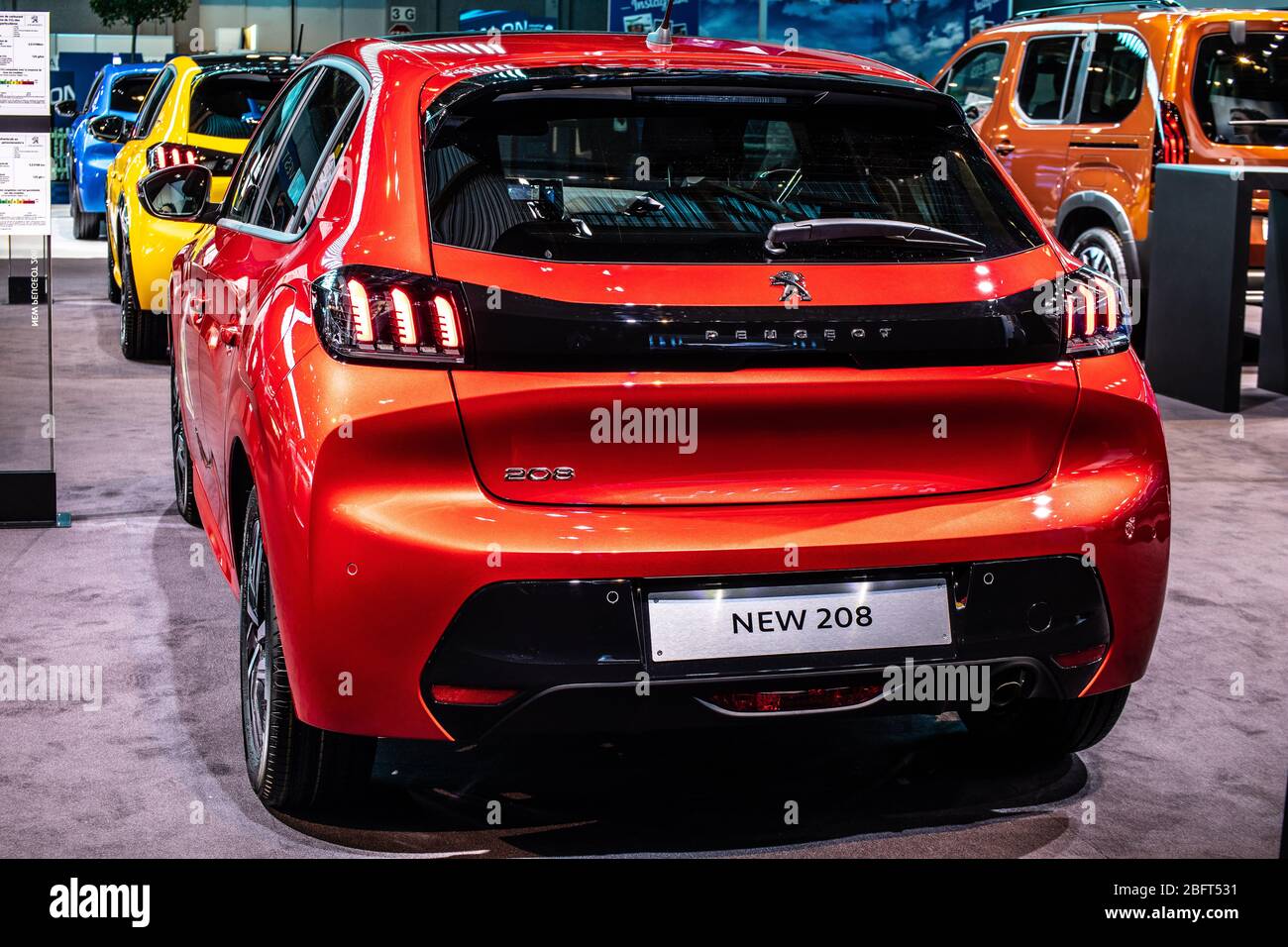Brussels, Belgium, Jan 2020 Peugeot 208, Brussels Motor Show, Second ...