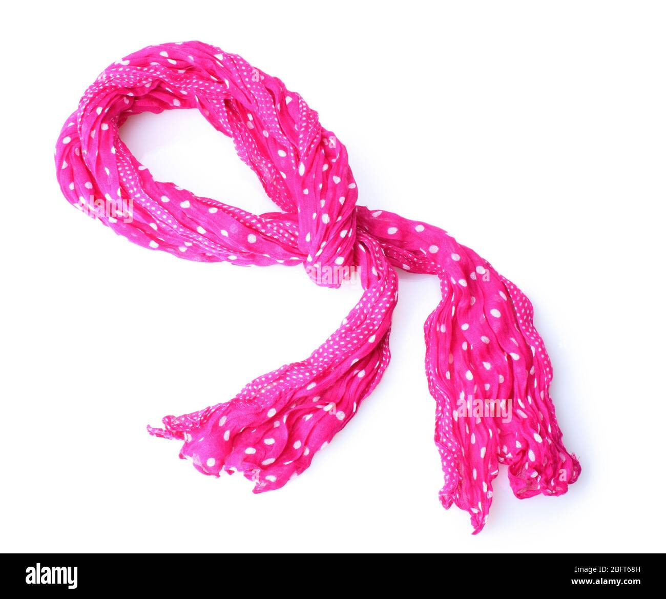 bright pink female scarf isolated on white Stock Photo - Alamy