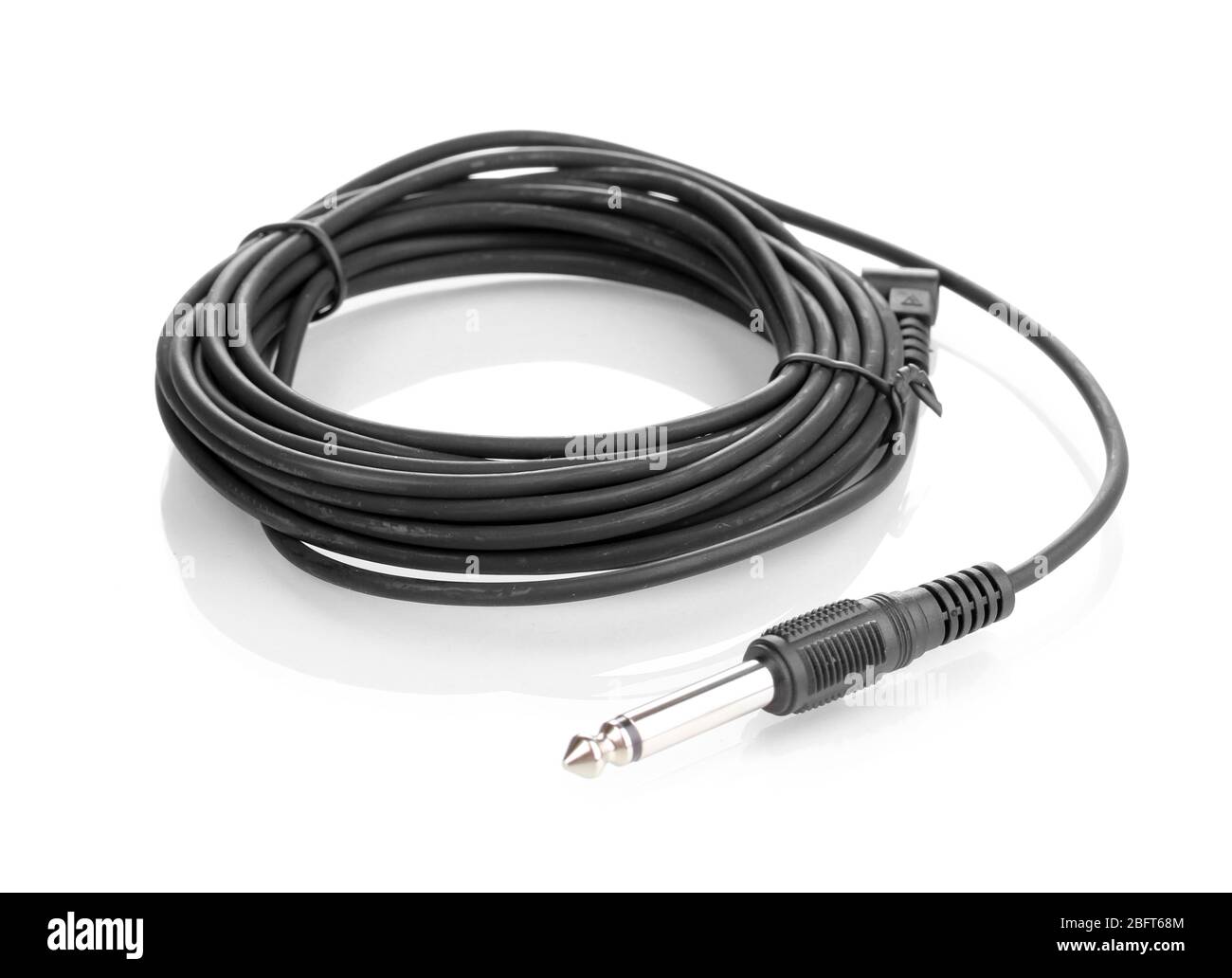 Audio cable isolated on white Stock Photo - Alamy