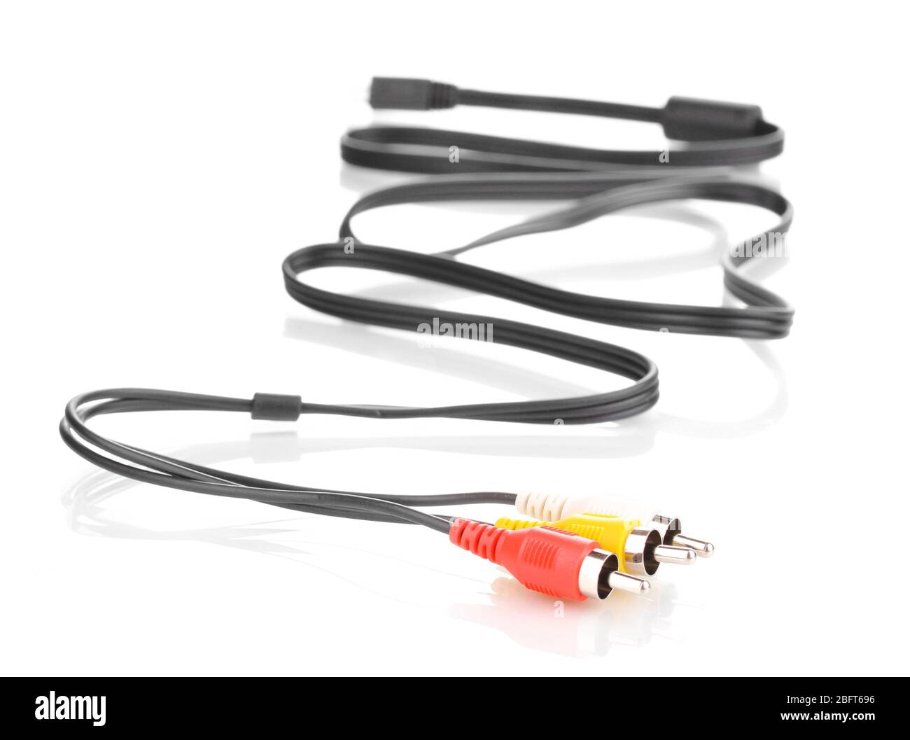 Audio and video cable isolated on white Stock Photo - Alamy