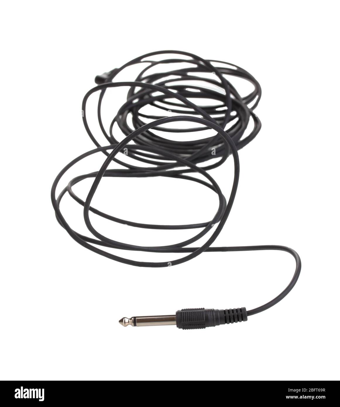 Audio cable isolated on white Stock Photo - Alamy