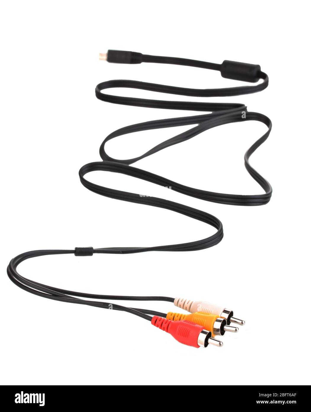 Audio and video cable isolated on white Stock Photo - Alamy