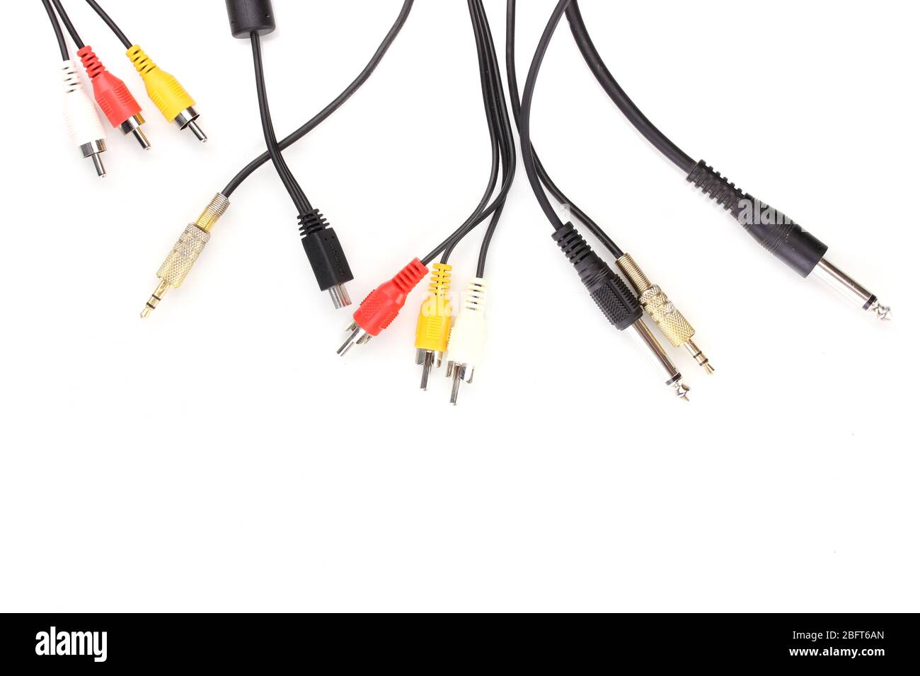 Audio and video jacks isolated on white Stock Photo - Alamy