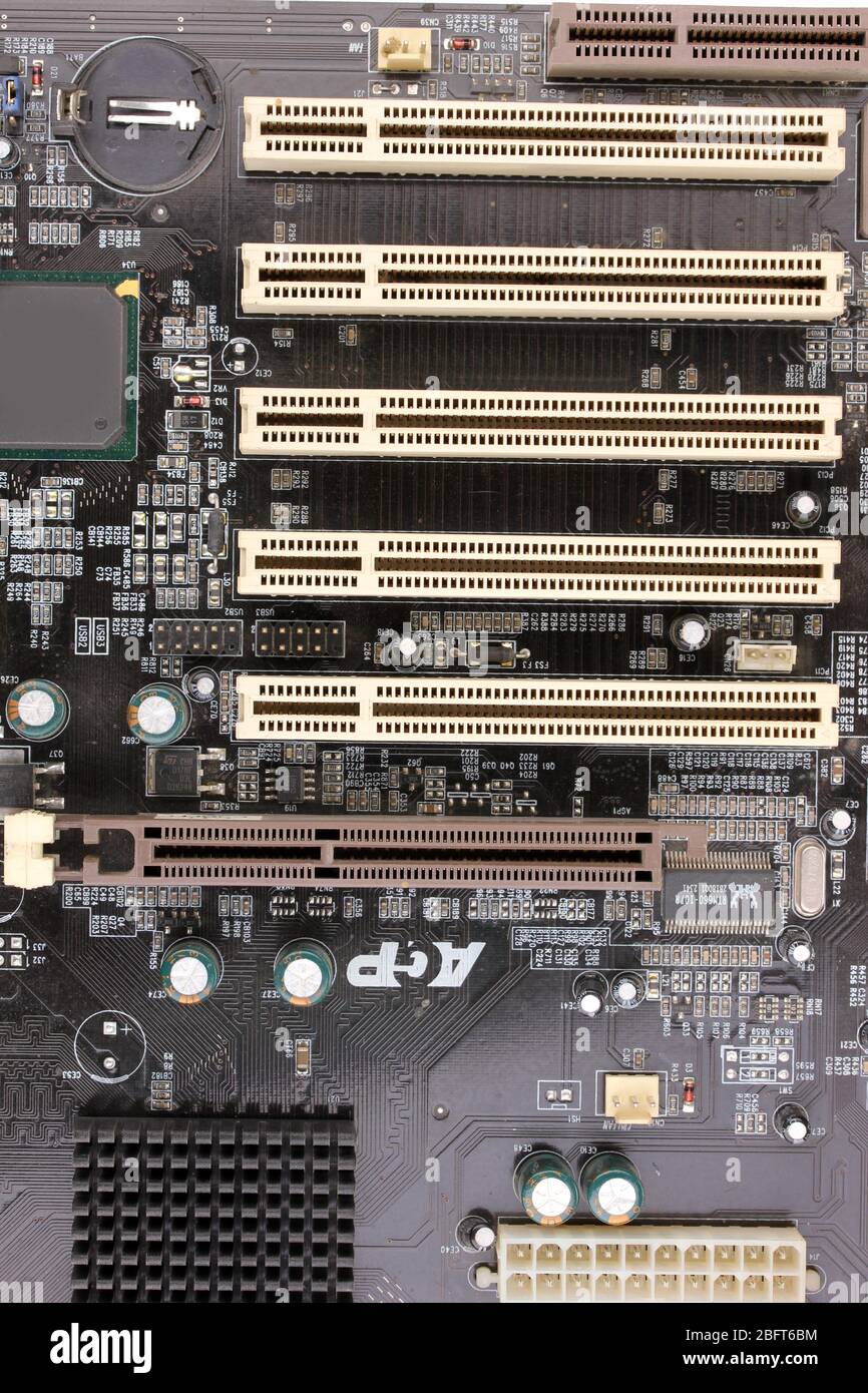 Modern electronic board. Motherboard close-up Stock Photo - Alamy