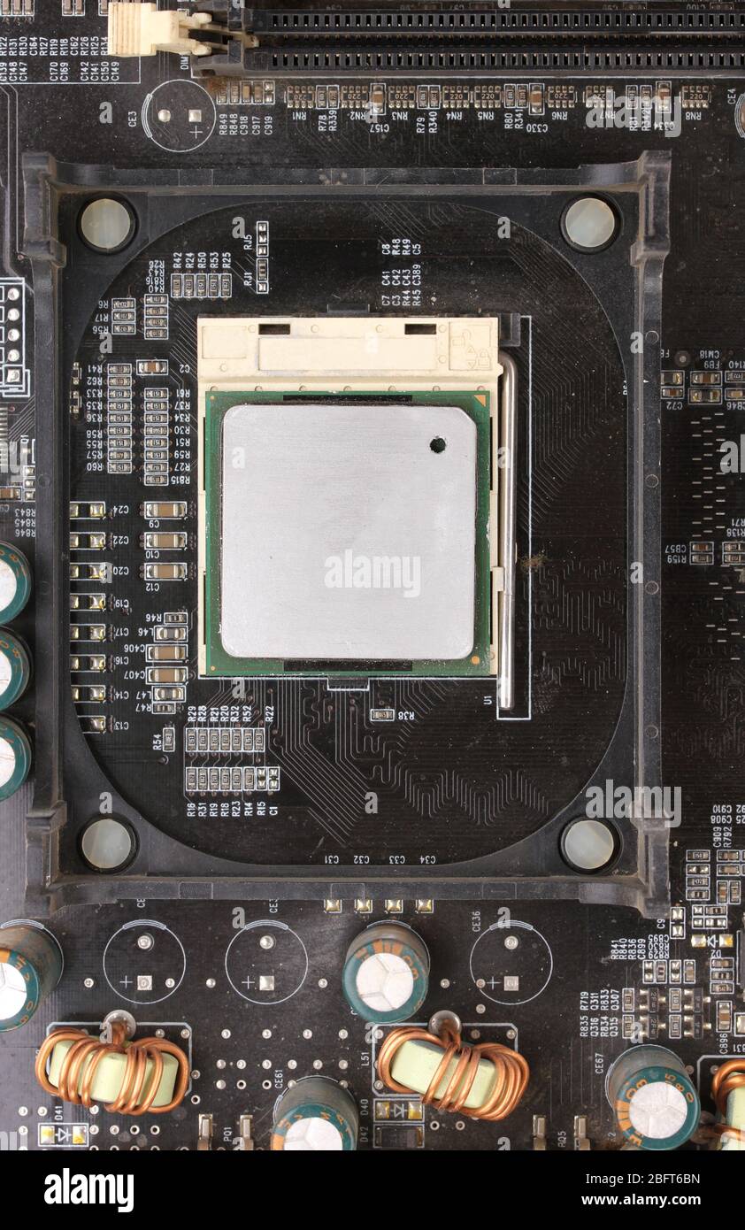 Modern electronic board. Motherboard close-up Stock Photo - Alamy