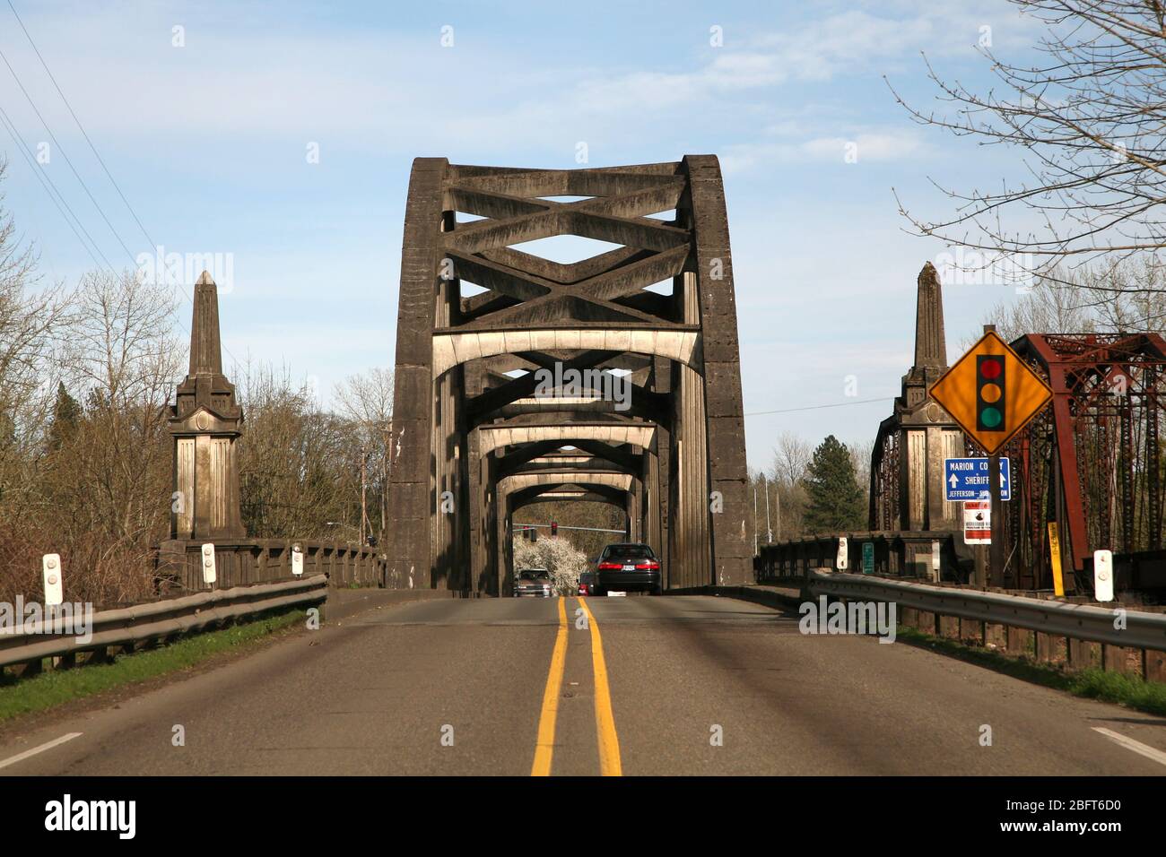 view of the 1933 Jacob Conser reinforced concrete arch bridge crossing ...