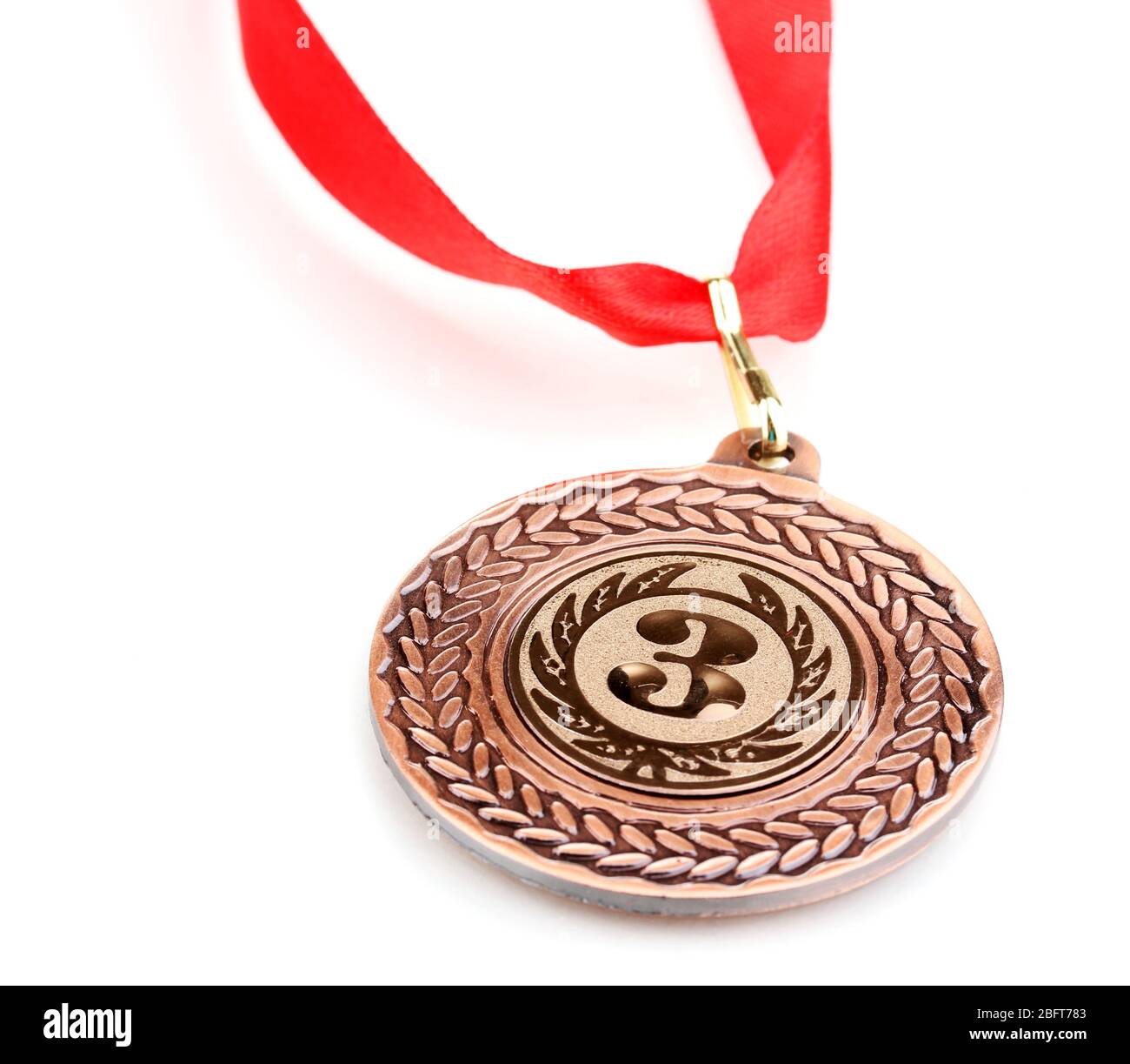 Bronze medal isolated on white Stock Photo - Alamy