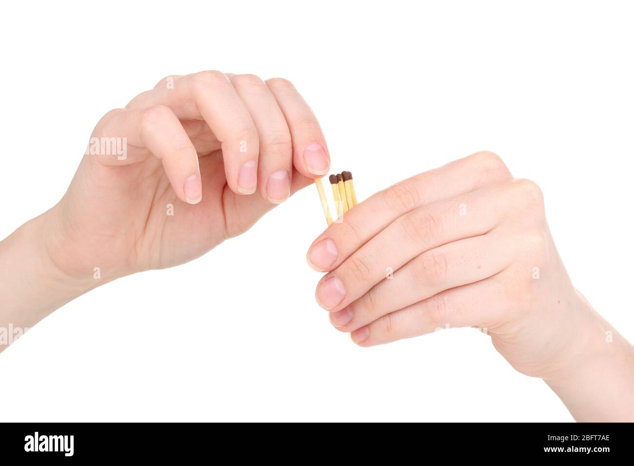 Hand throwing match isolated on white Stock Photo - Alamy