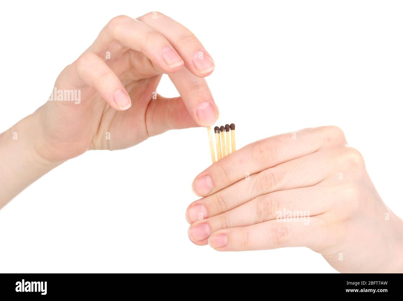 Hand throwing match isolated on white Stock Photo - Alamy