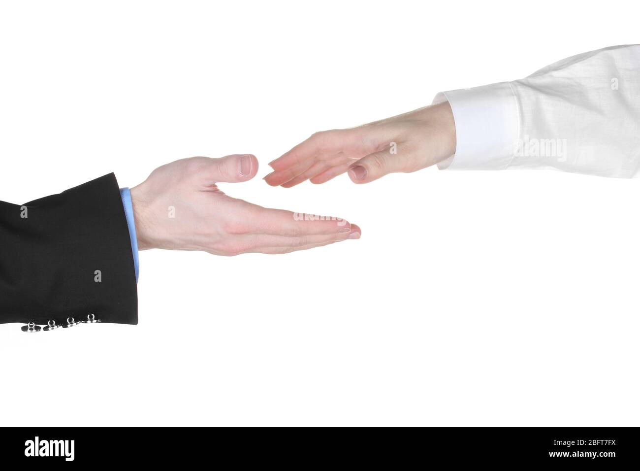 Two hands isolated on white Stock Photo - Alamy