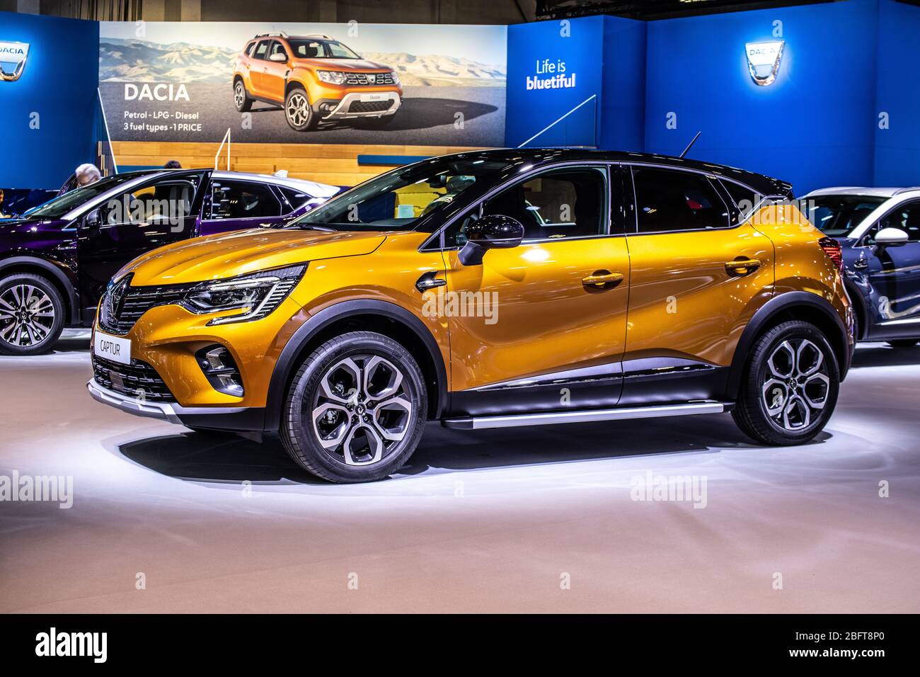 Brussels, Belgium, Jan 2020 new Renault Captur II urban crossover ...