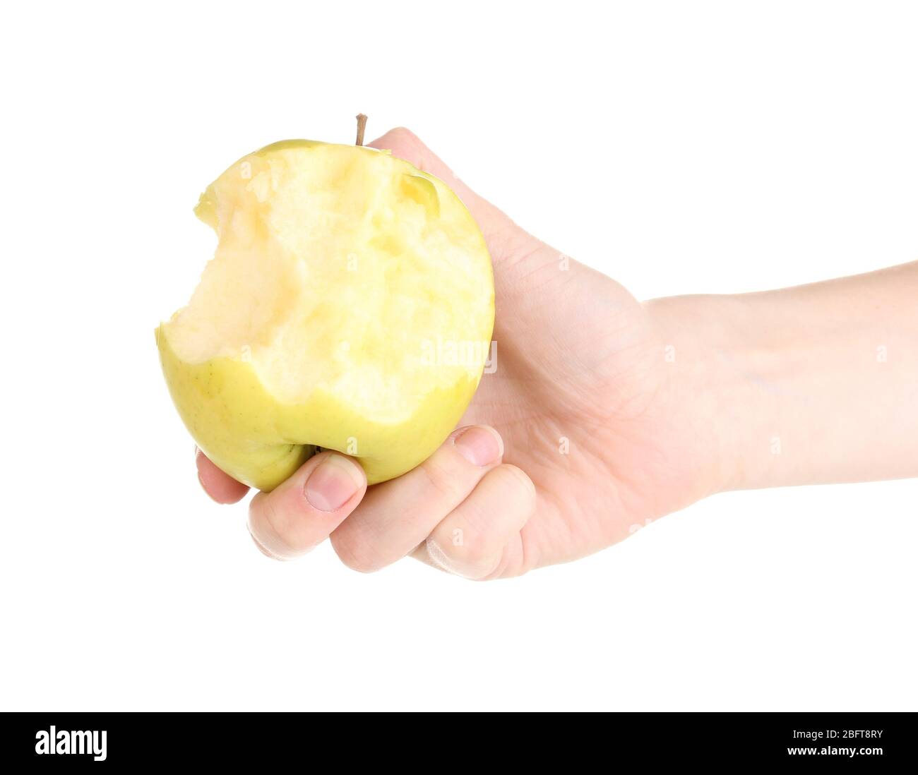 Bitten apple hand hi-res stock photography and images - Alamy