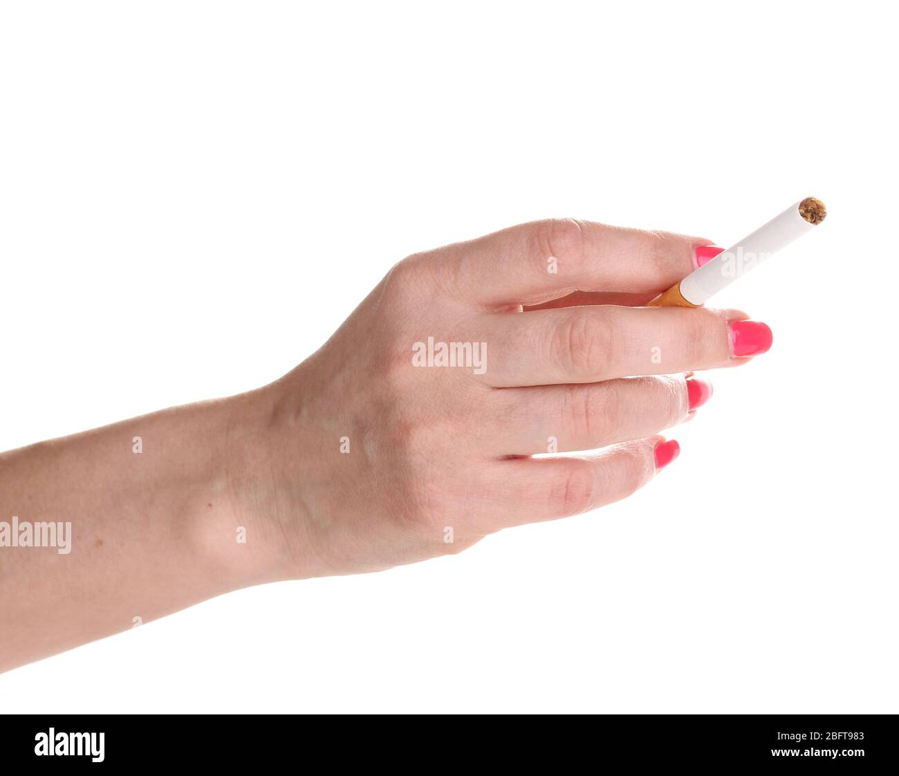 Woman smoking cigarette on Cut Out Stock Images & Pictures - Alamy