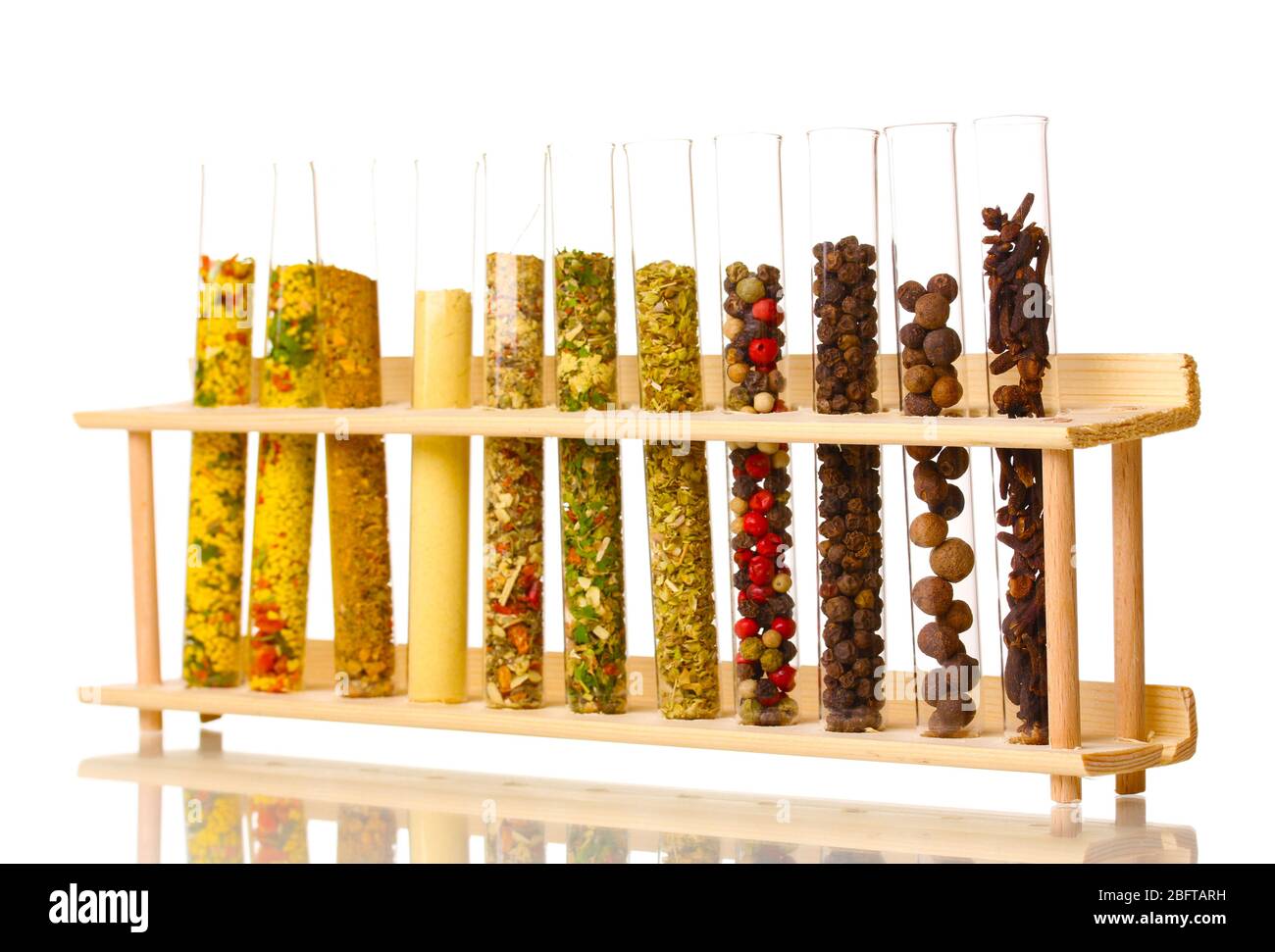 Various spices in tubes isolated on white Stock Photo - Alamy