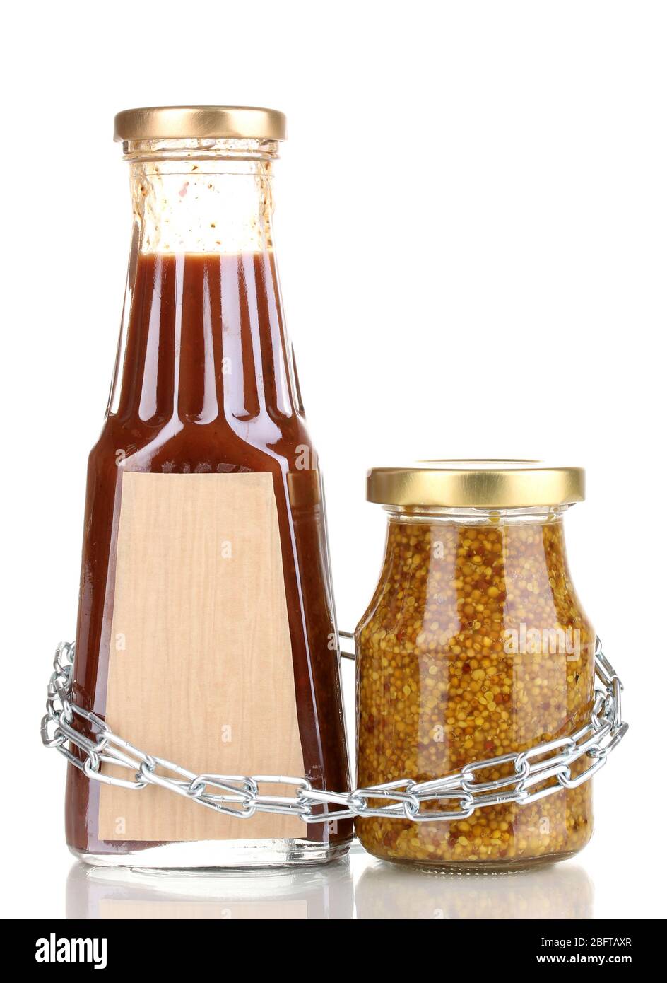 Secret ingredients with chain isolated on white Stock Photo - Alamy