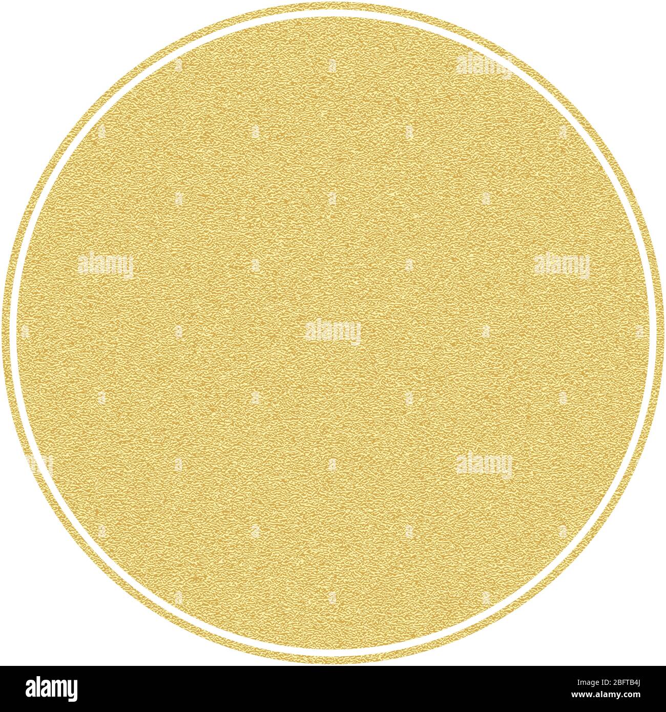 Golden label round circle with glitter texture, isolated on white. EPS ...