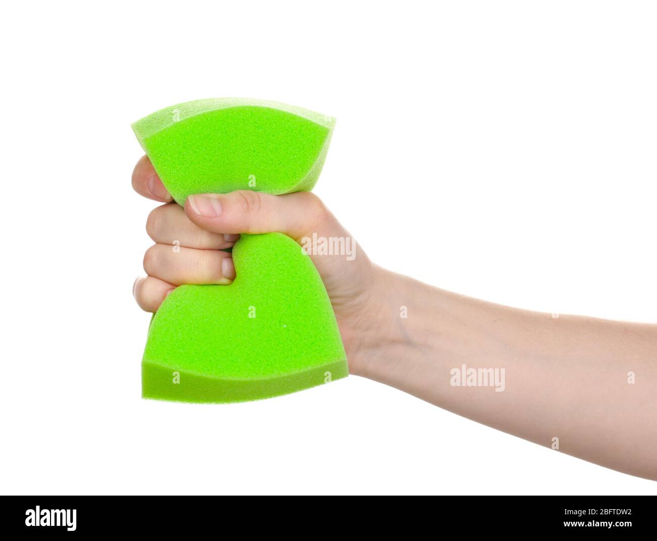 Wisp of bast in hand isolated on white Stock Photo - Alamy
