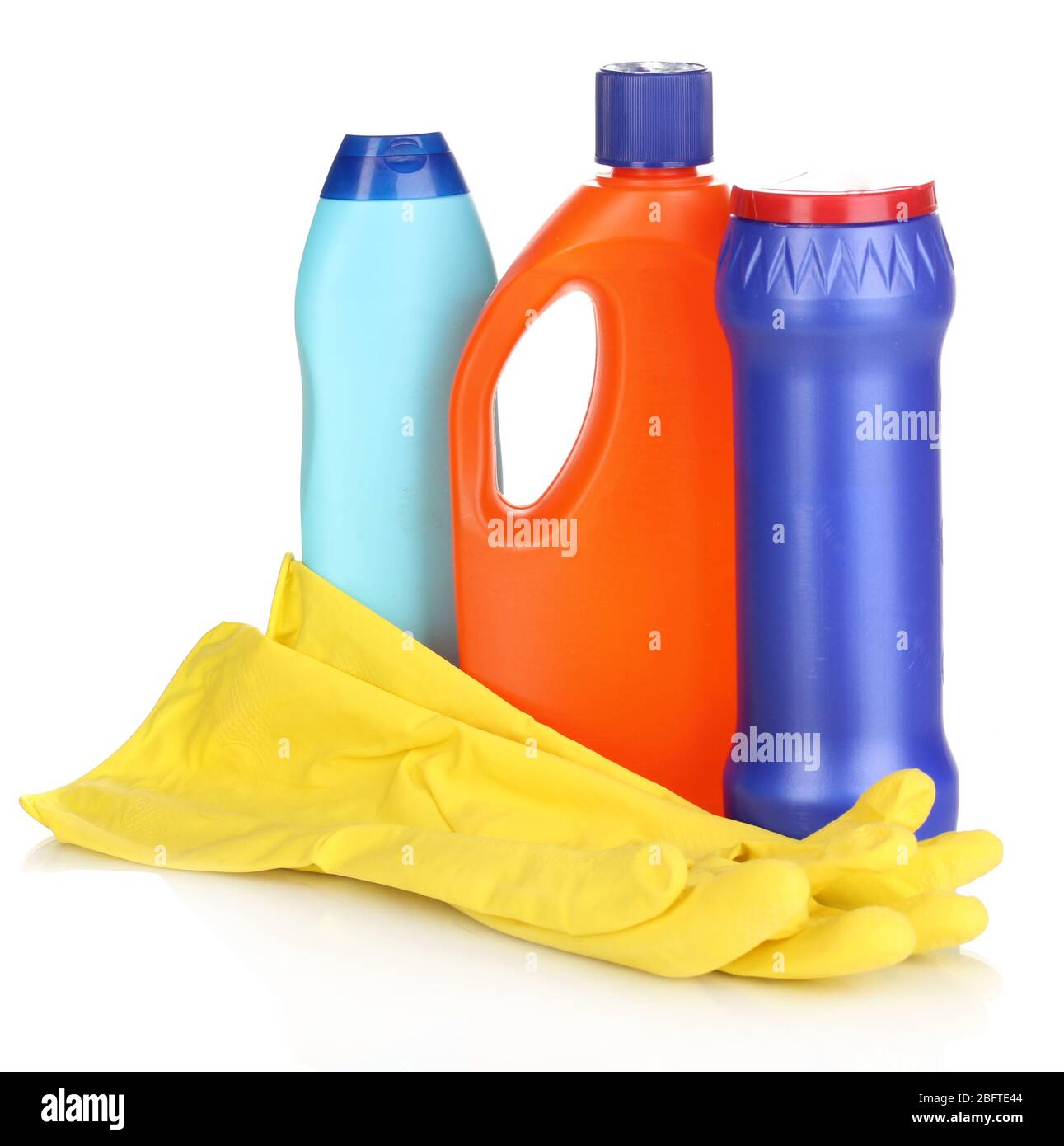 Container cleaning supplies gloves Cut Out Stock Images & Pictures - Alamy