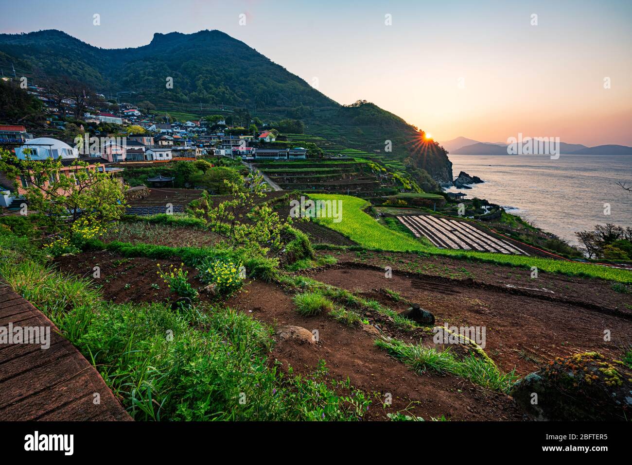 Gacheon Village, South Korea - 18 APRIL 2020: Namhae is a beautiful ...