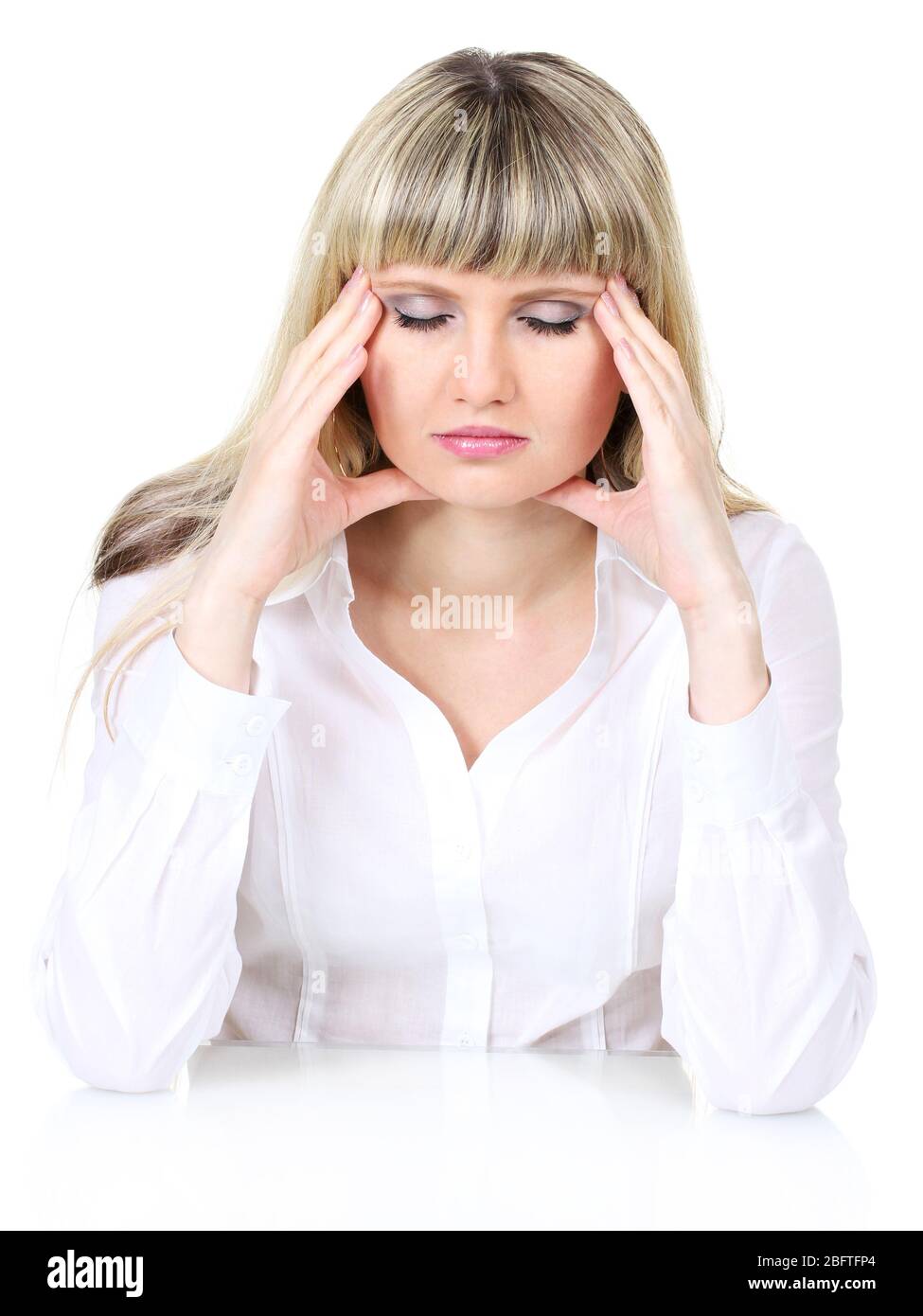 Woman under stress isolated hi-res stock photography and images - Alamy