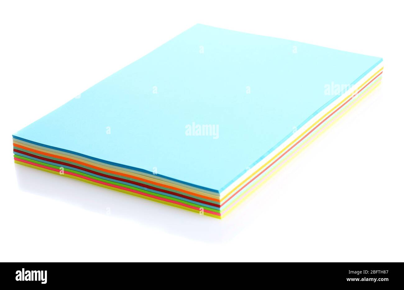 bright colorful paper isolated on white Stock Photo - Alamy