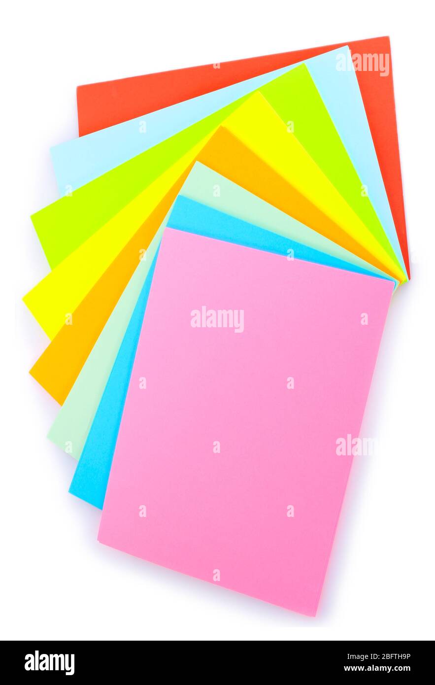 bright colorful paper isolated on white Stock Photo - Alamy