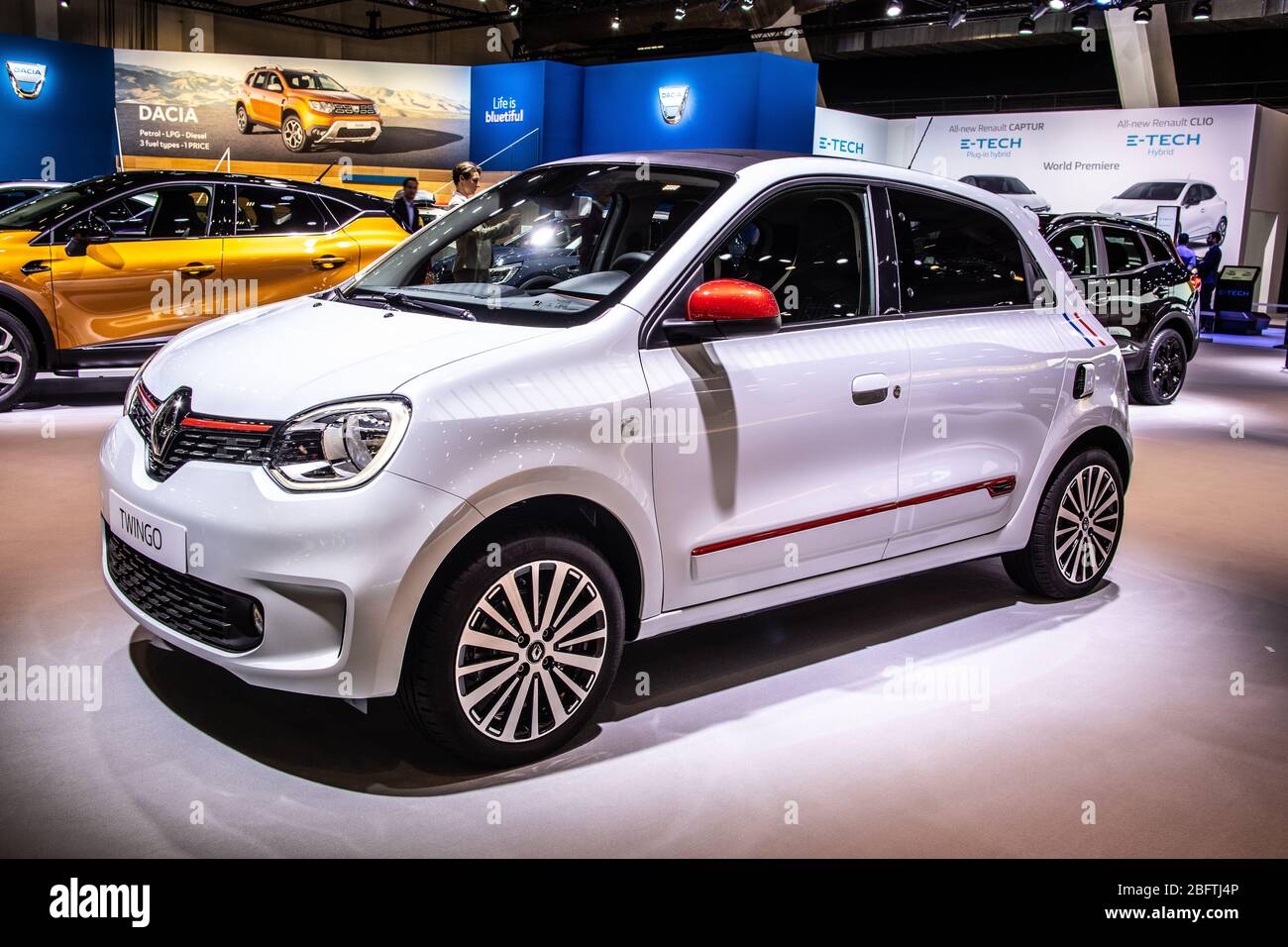Brussels, Belgium, Jan 2020: Renault Twingo, Brussels Motor Show, third ...