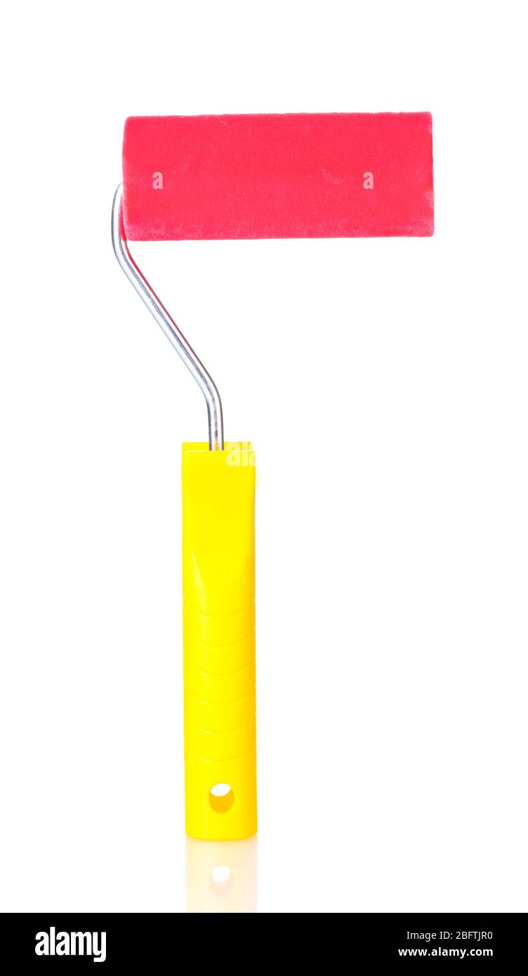 Paint roller isolated on white Stock Photo - Alamy