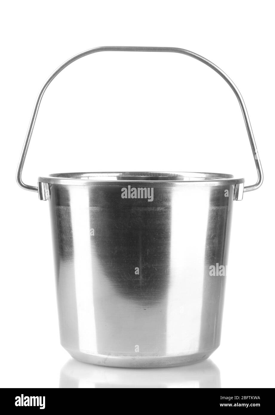 empty bucket for champagne bottle isolated on a white Stock Photo - Alamy