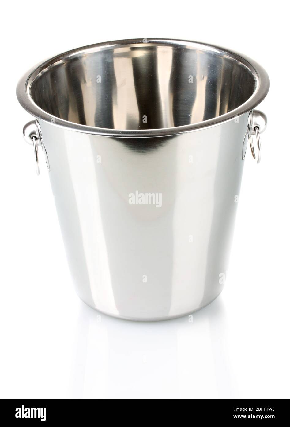 empty bucket for champagne bottle isolated on a white Stock Photo - Alamy