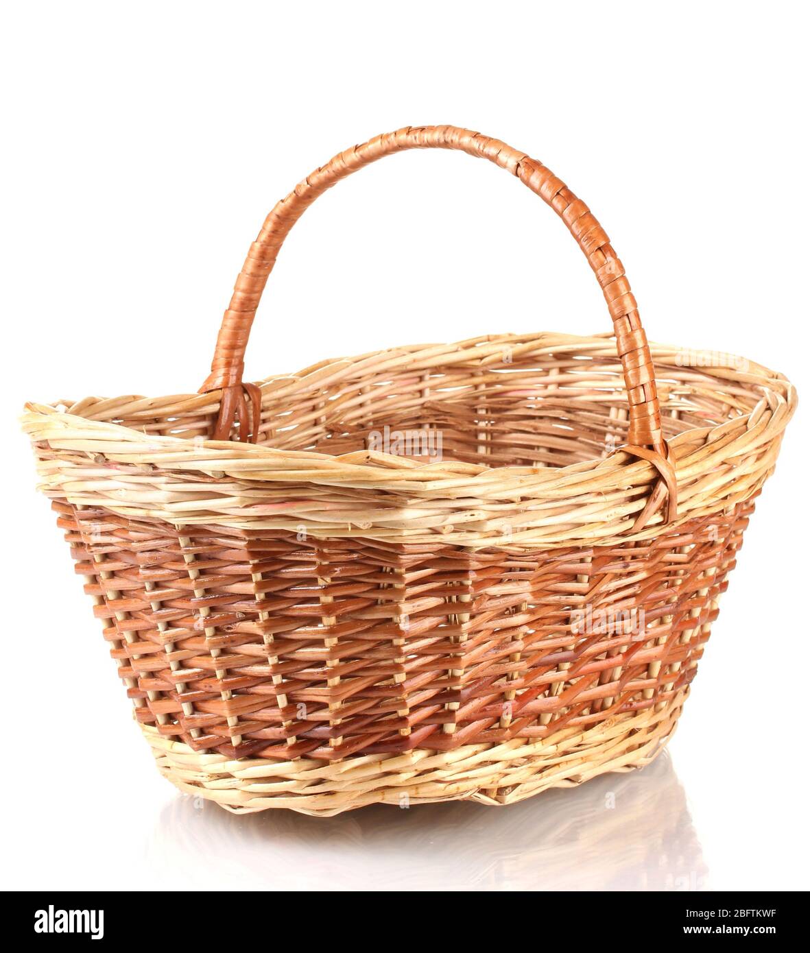 empty basket isolated on white Stock Photo - Alamy