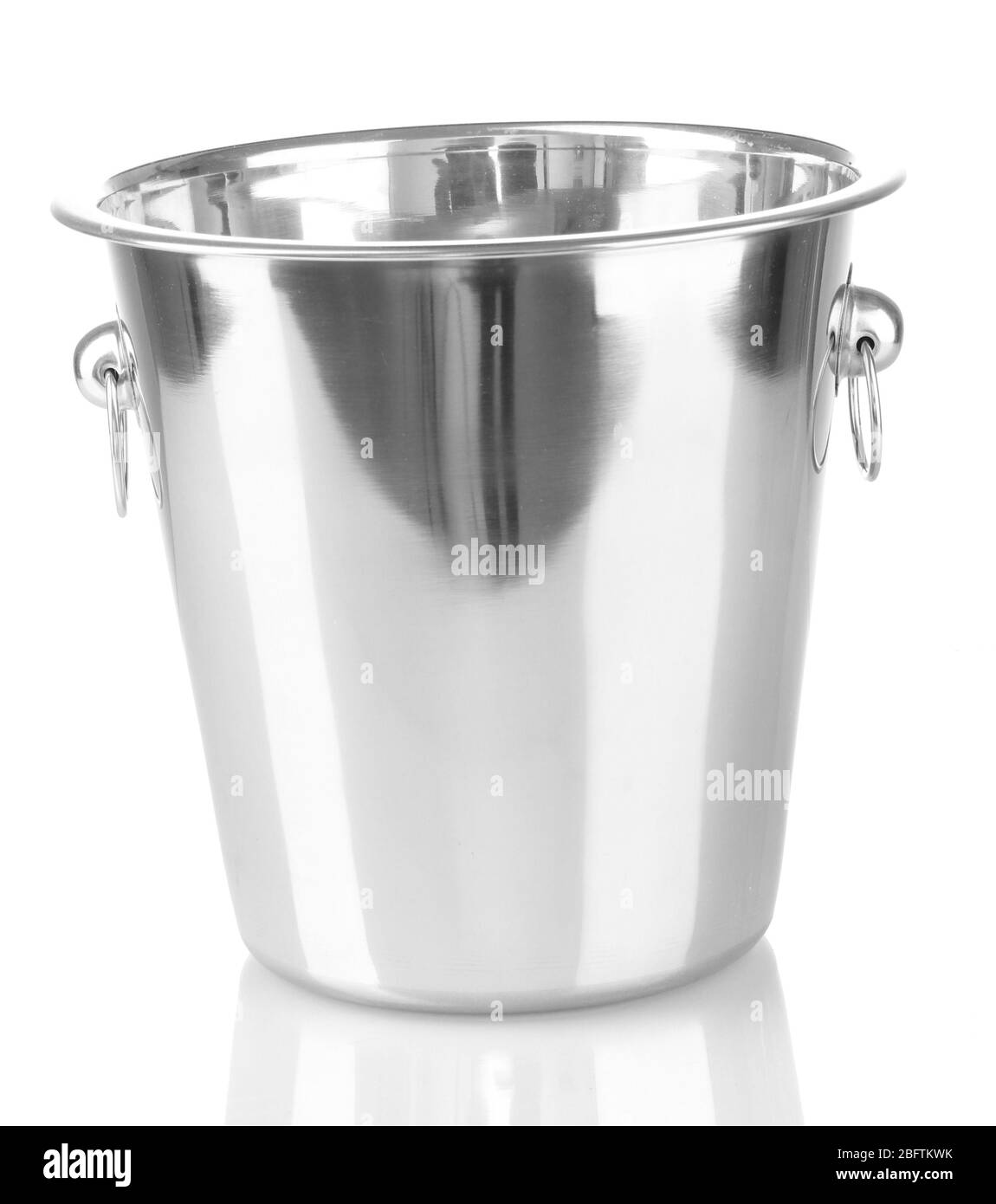empty bucket for champagne bottle isolated on a white Stock Photo - Alamy