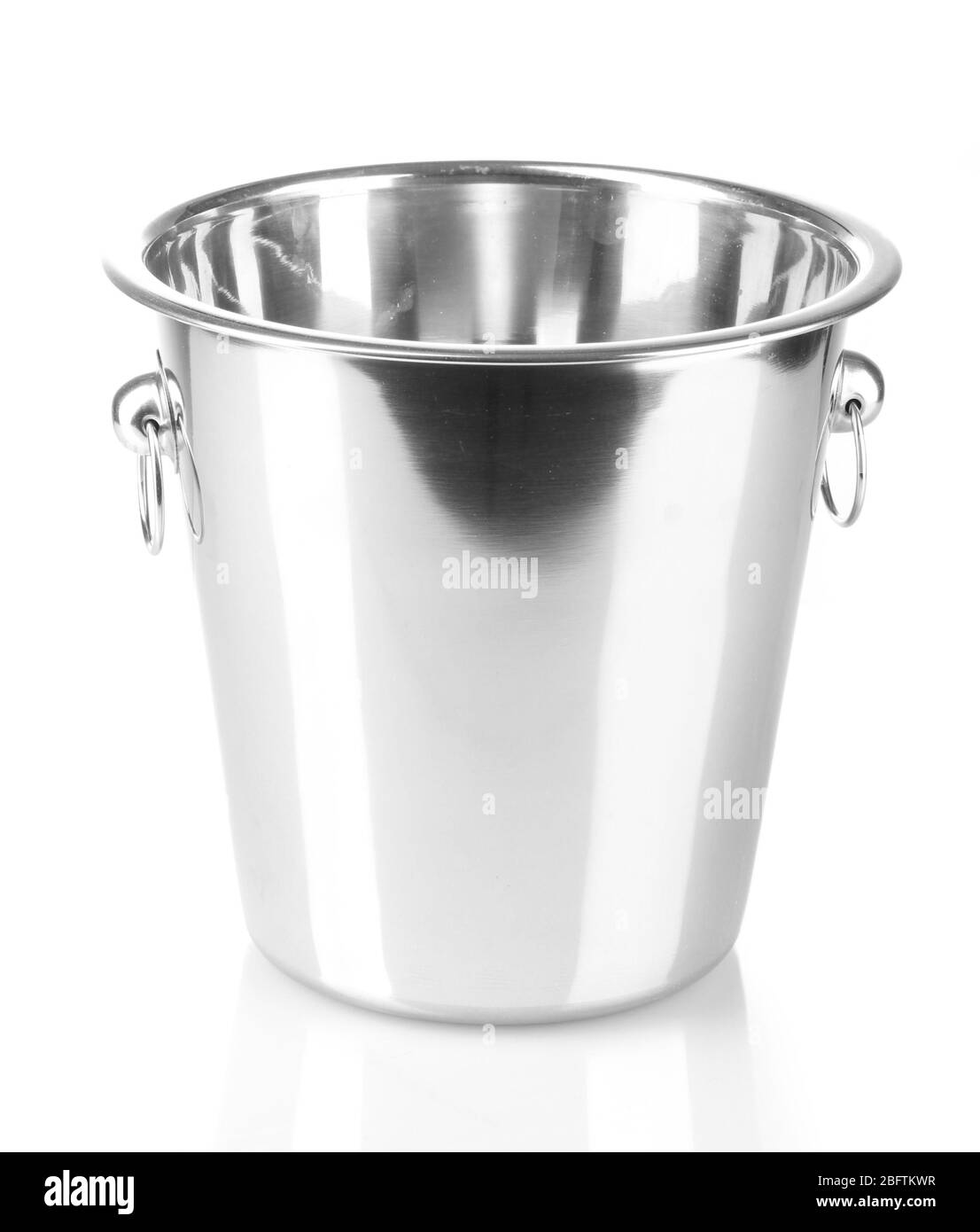 empty bucket for champagne bottle isolated on a white Stock Photo - Alamy