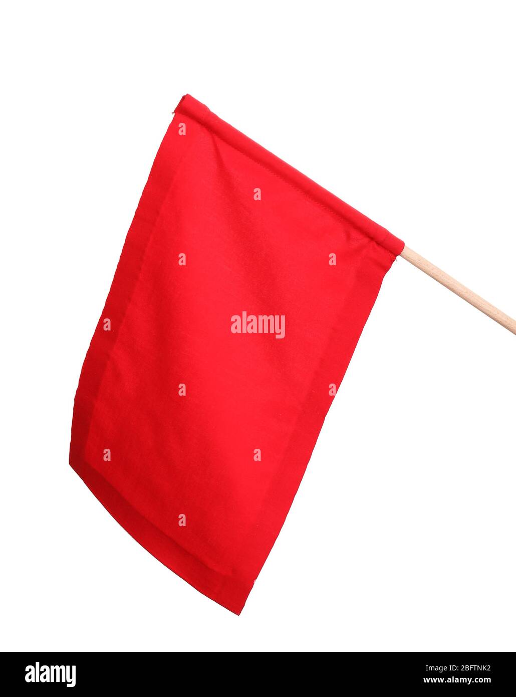 Red signal flag isolated on white Stock Photo - Alamy